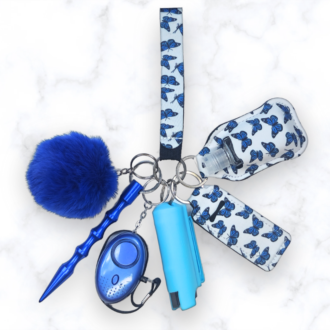 Safety Vixens - Blue Butterfly Safety Keychain